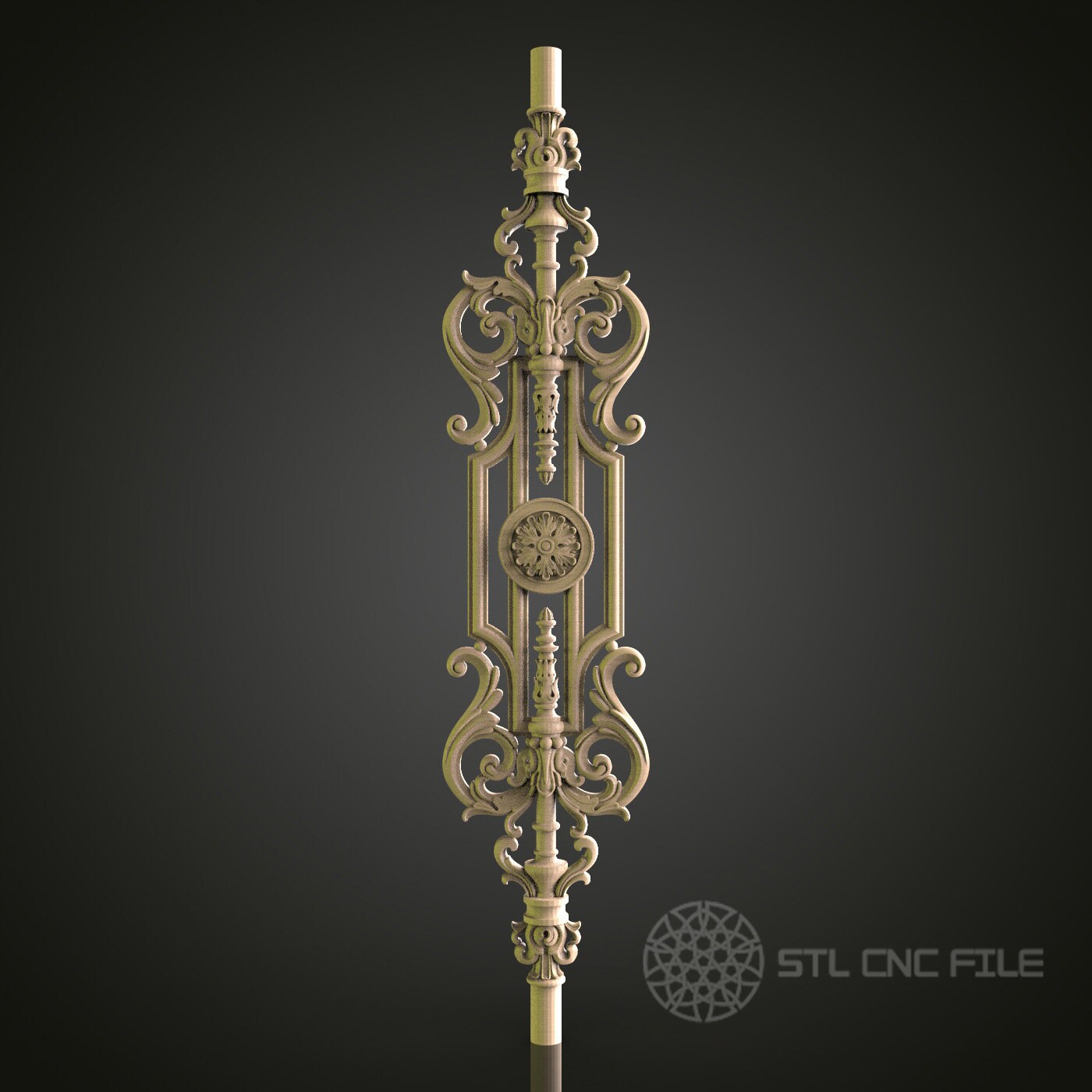 Decorative Column Accent - STL Model for CNC Router, 3D Printer ...