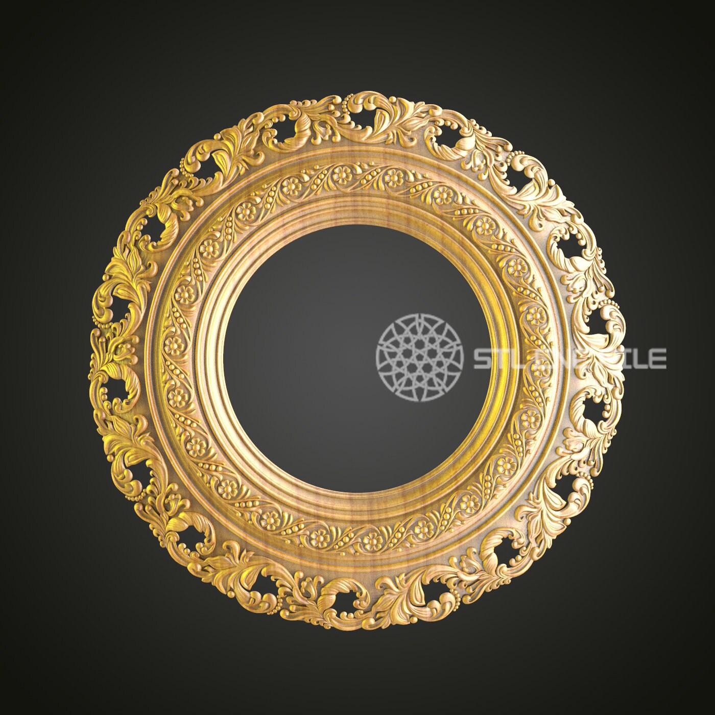 Regal Golden Oval Frame - CNC Router STL File, Luxurious Wall Art - Etsy