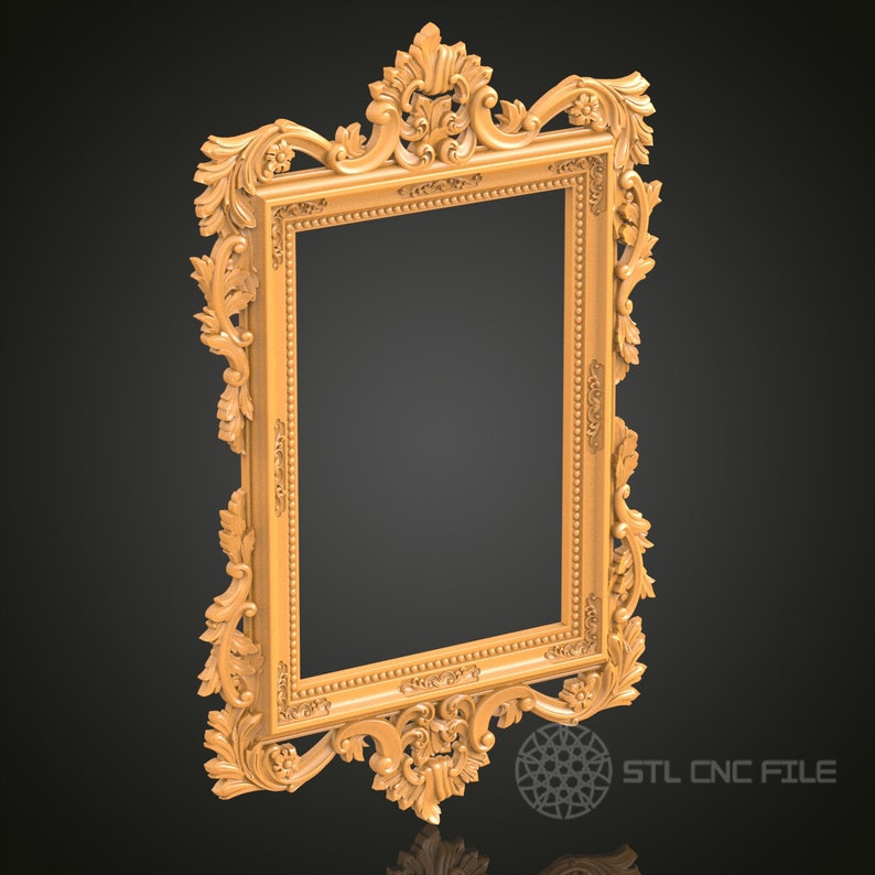 Ornate Rectangular Frame STL Model: CNC Router Engraver, Wood Art - Etsy