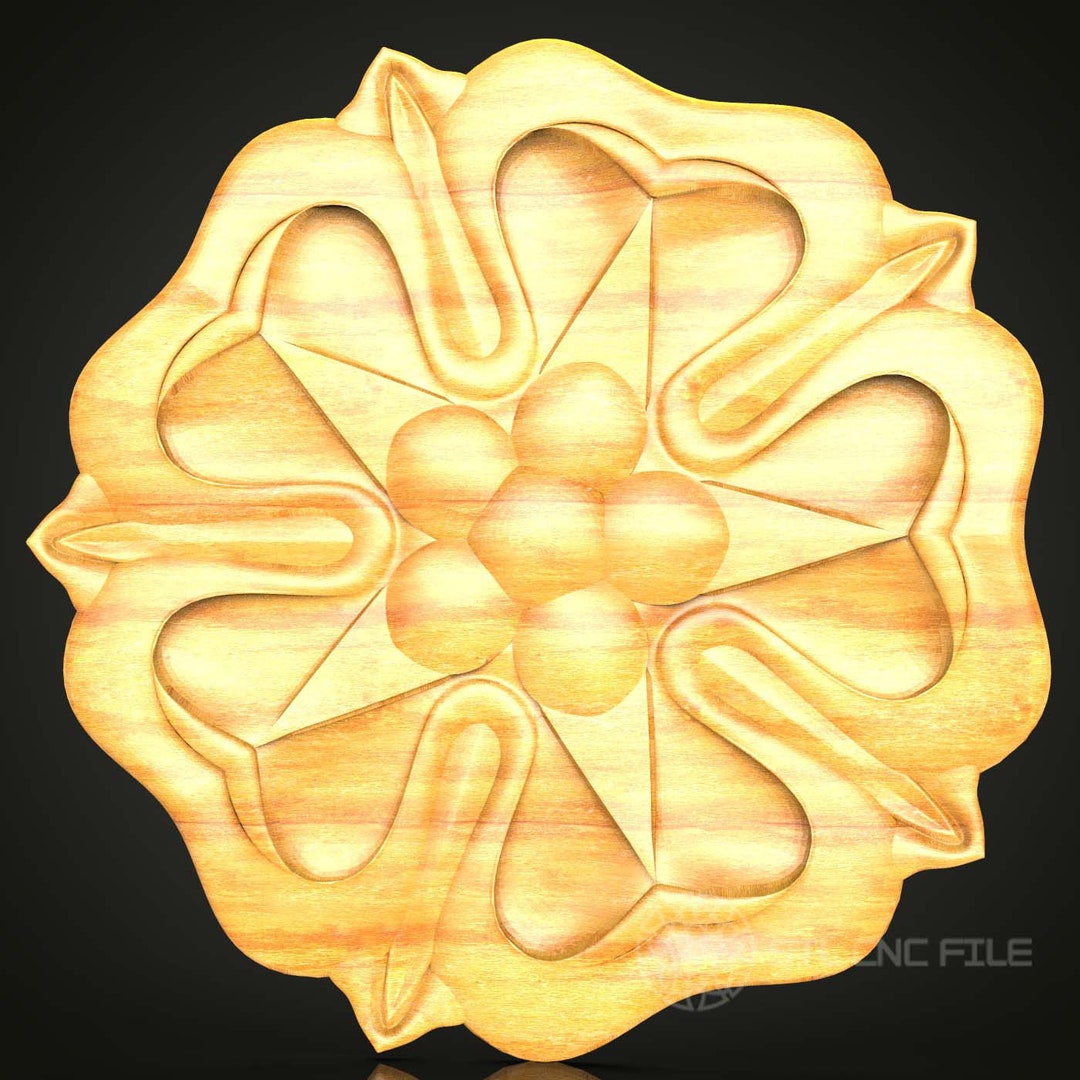 Floral Wooden CNC Wall Art, STL Model, Router Engraved Decor, Aspire ...