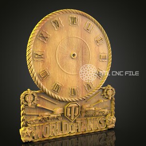Military-inspired 3D STL Clock Model - CNC Files for Tank Enthusiasts ...