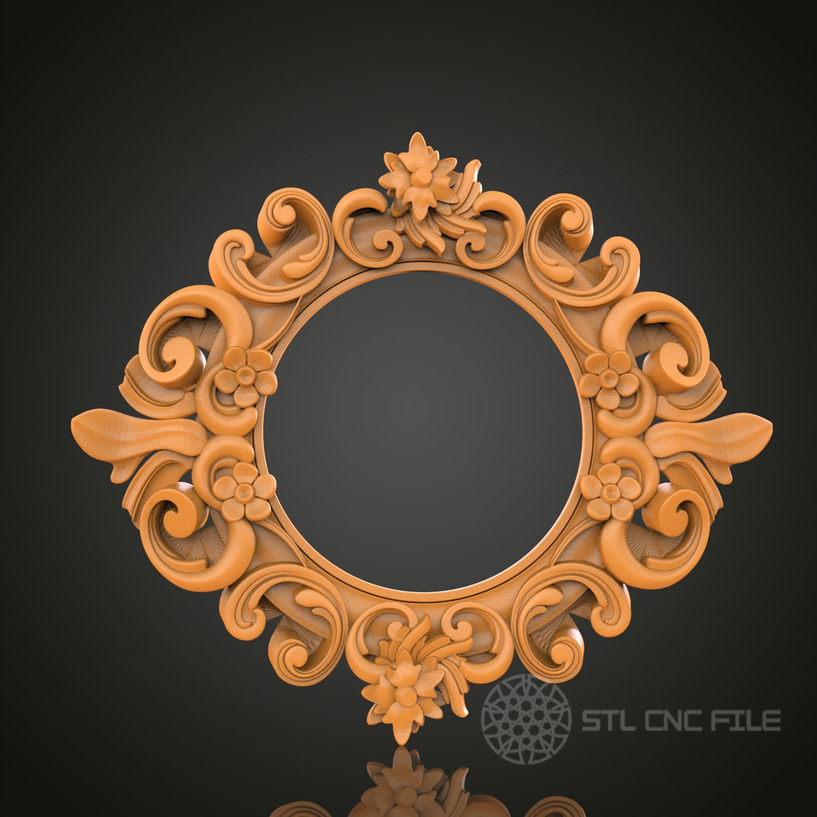 3D STL CNC Wood Carving Model - Intricate Frame Designs for Artcam ...