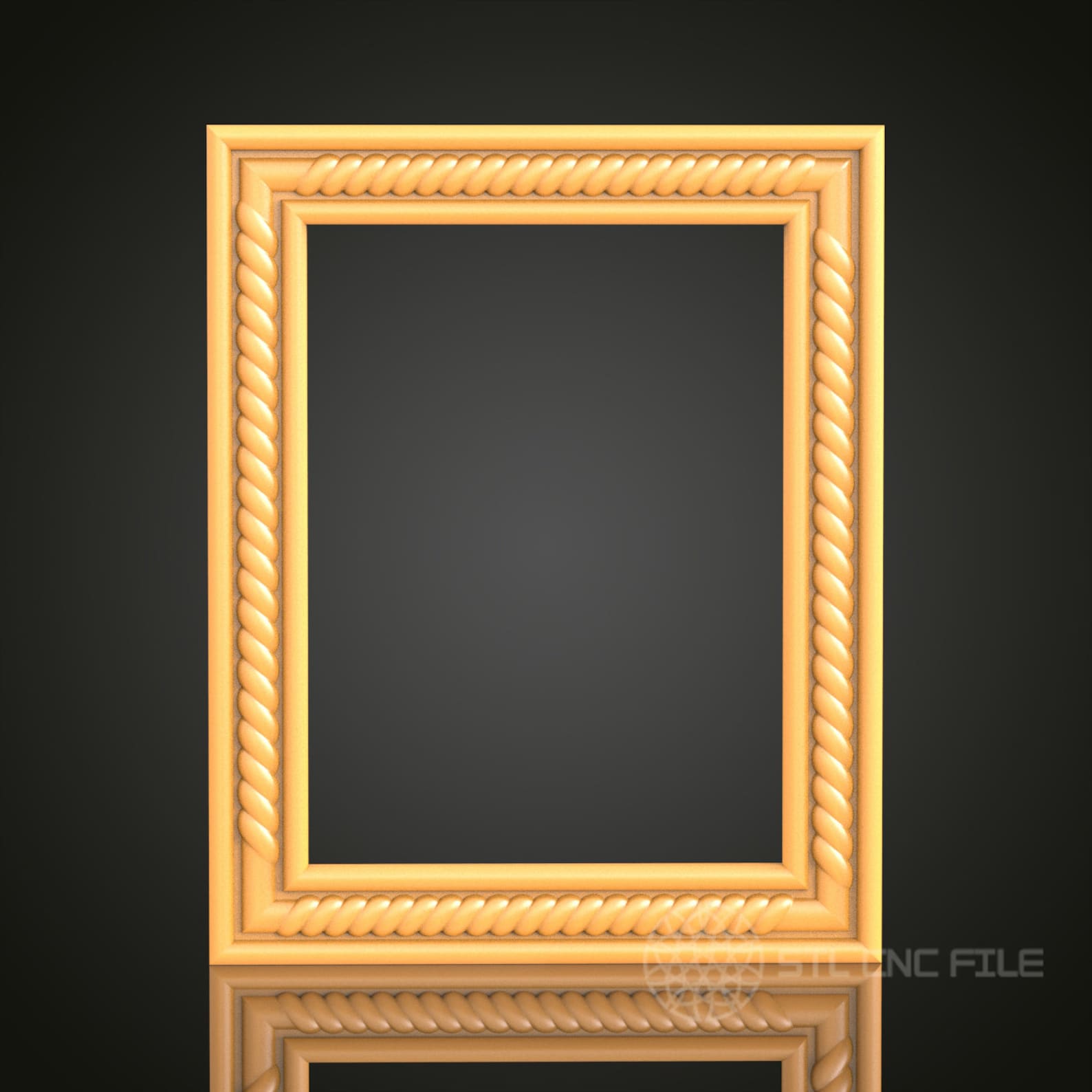 Elegant Rope Border 3D Frame STL Model for CNC Router Engraver | Artcam ...