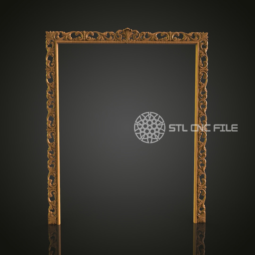 Ornate Wood Frame STL Model, CNC Router Engraver, Artcam, Aspire, CNC ...