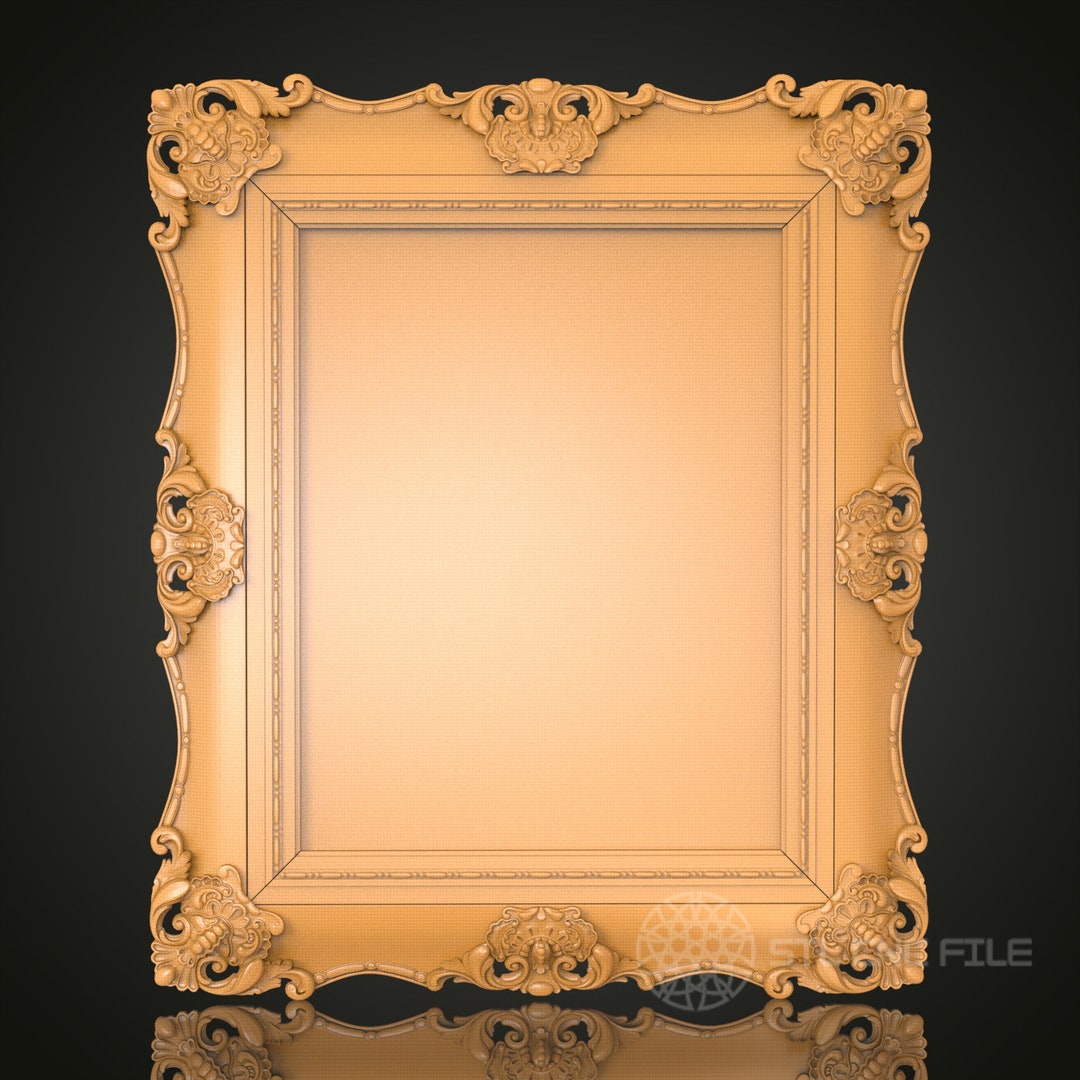 Minimalist Ornate Frame STL Model - CNC & 3D Printing Ready, Elegant ...