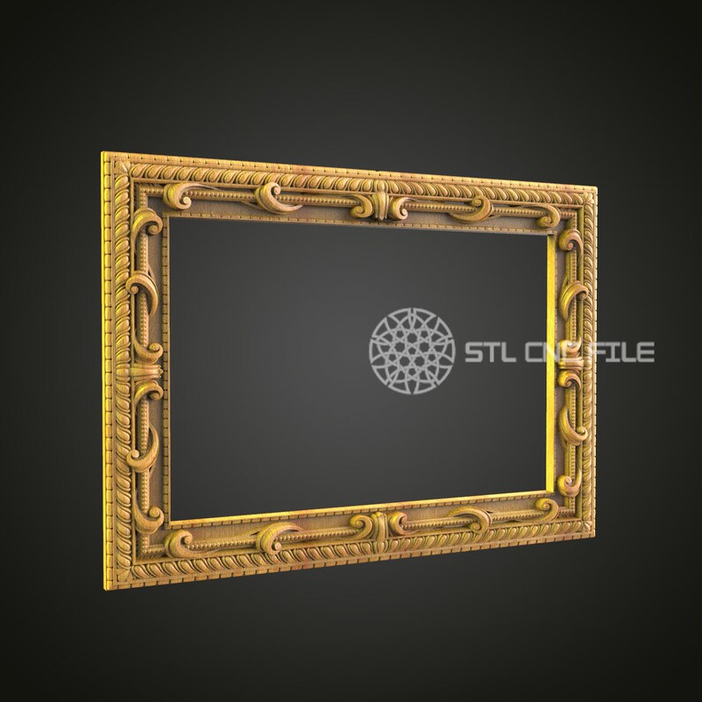Classic Rope Border Rectangular Frame 3D Model for CNC - Artcam, Aspire ...