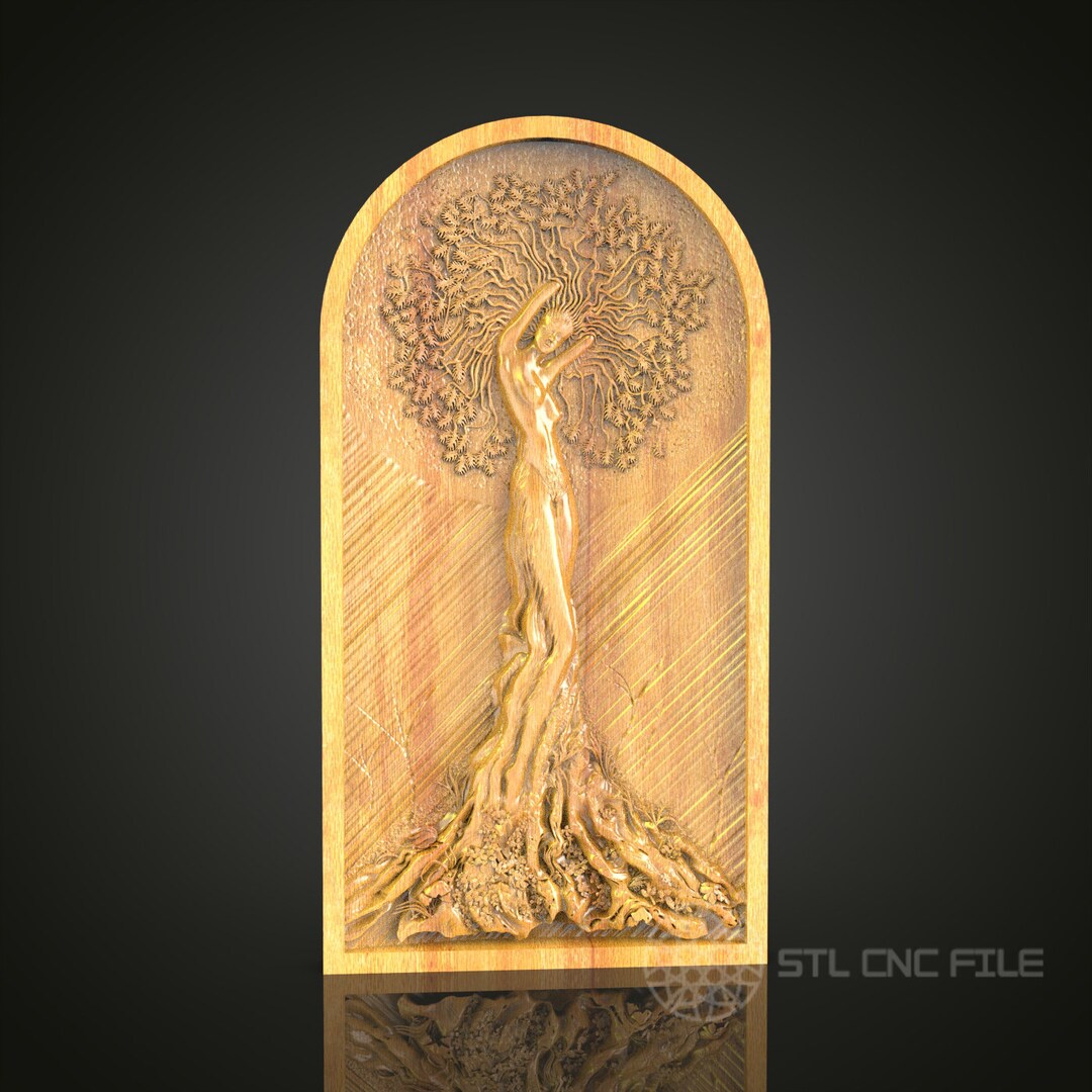 Enchanted Tree Woman Wall Art - 3D STL File for CNC Wood Carving - Etsy