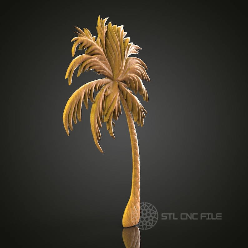 Palm Tree Relief STL Model: CNC Router, 3D Printer (digital File) - Etsy