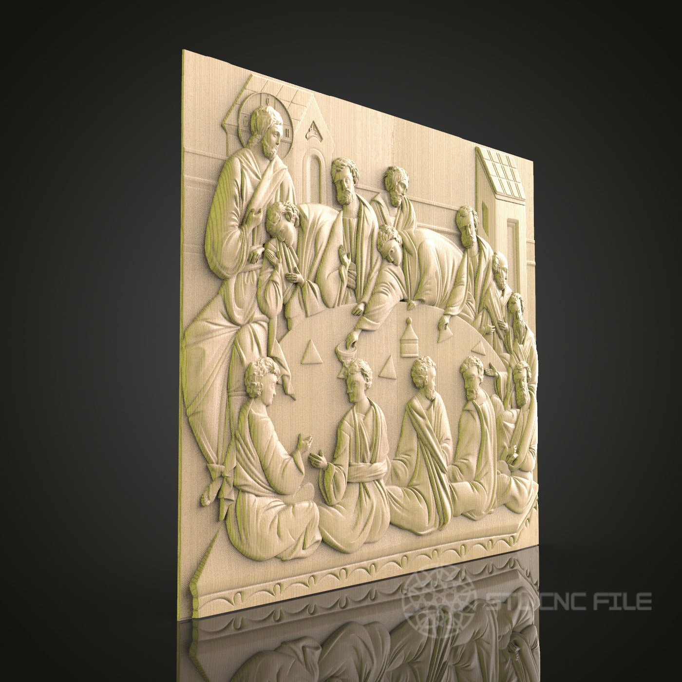 The Last Supper 3D CNC Router Engraver File, STL Model for Artcam ...