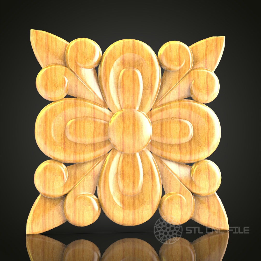 Floral Petal STL Model for CNC Router, Compatible With Artcam, Aspire ...