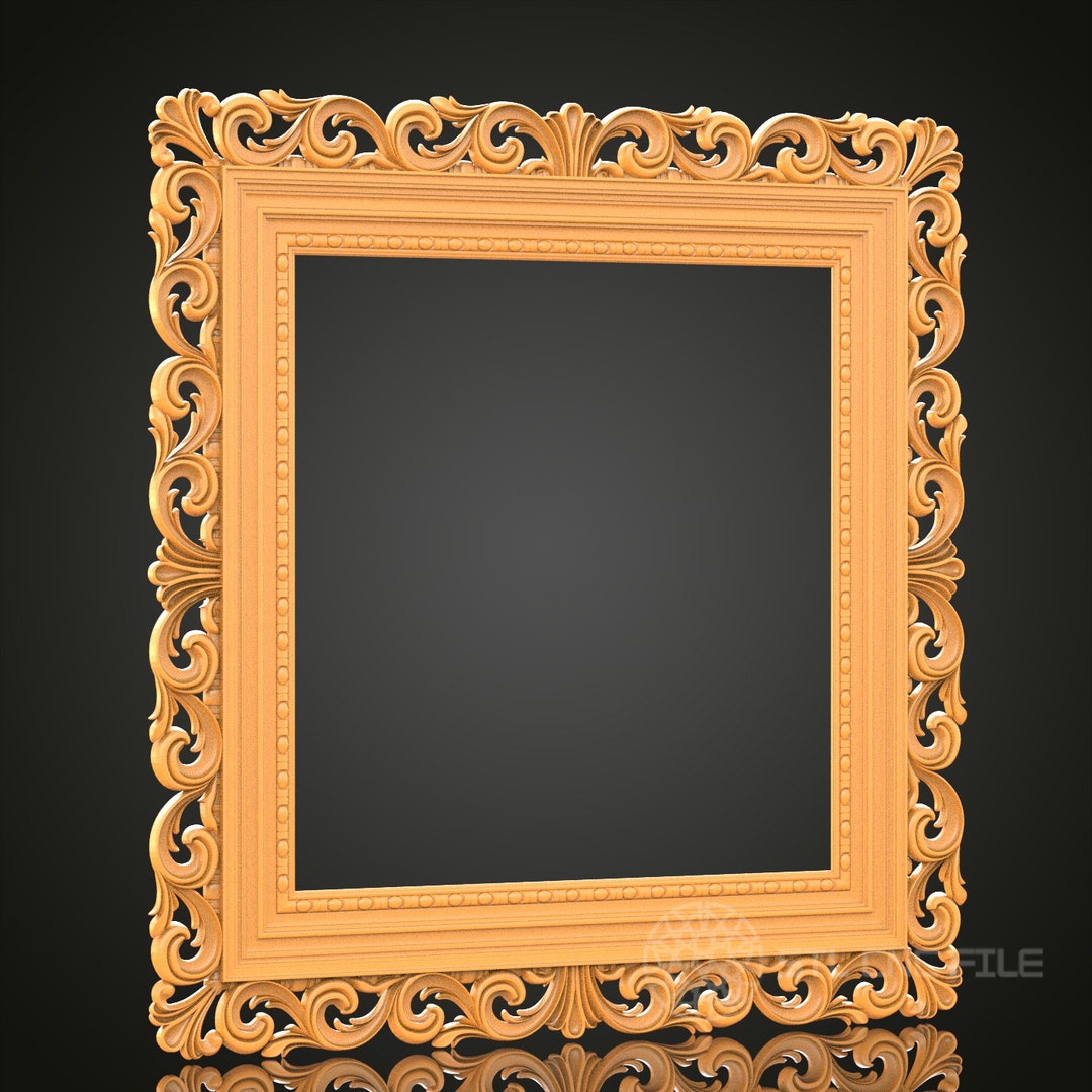 Luxurious Square Frame STL Model - Ideal for CNC and 3D Printing ...