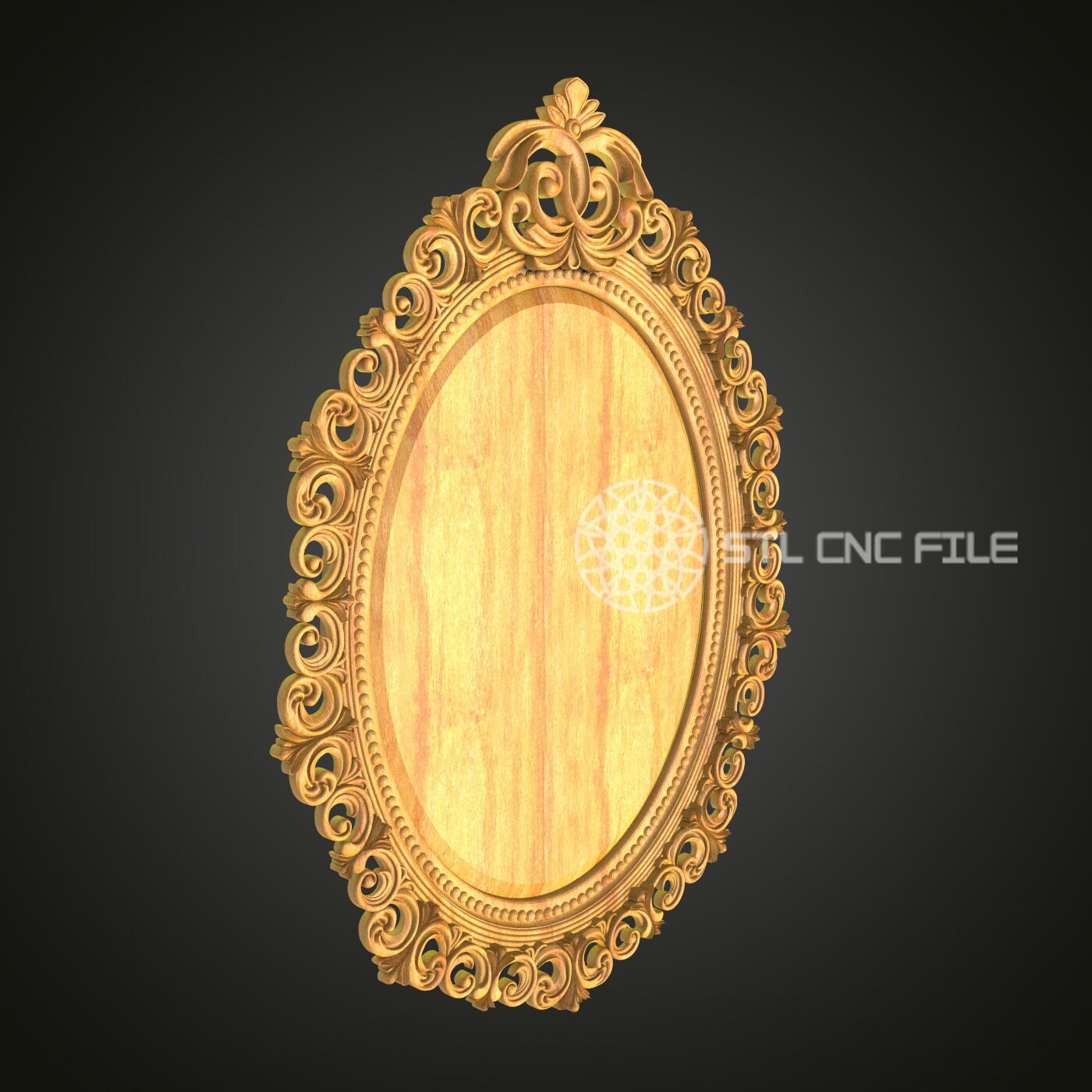 Ornate Rococo Mirror Frame - CNC Carved STL File, Elegant Wall Decor - Etsy