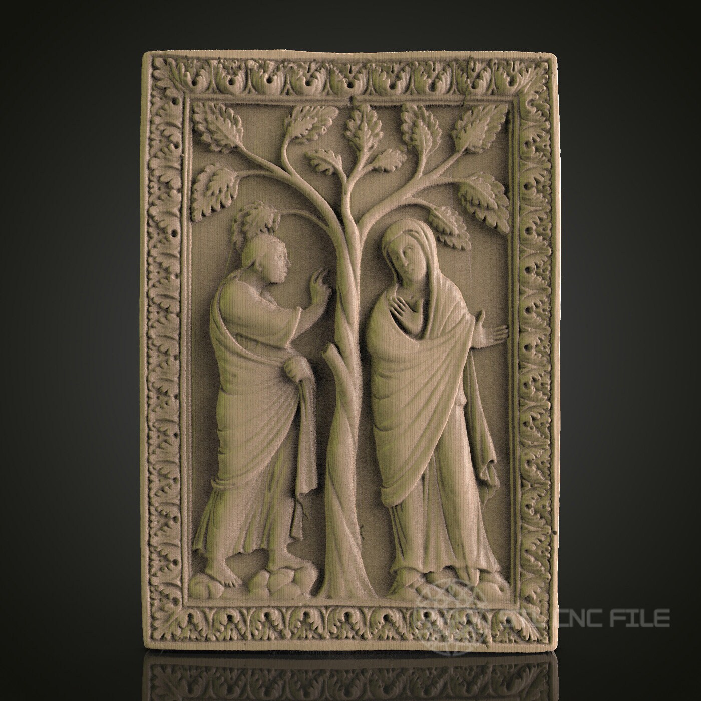 Intricate 3D STL Model for CNC Router and 3D Printer Wall Art Decor ...