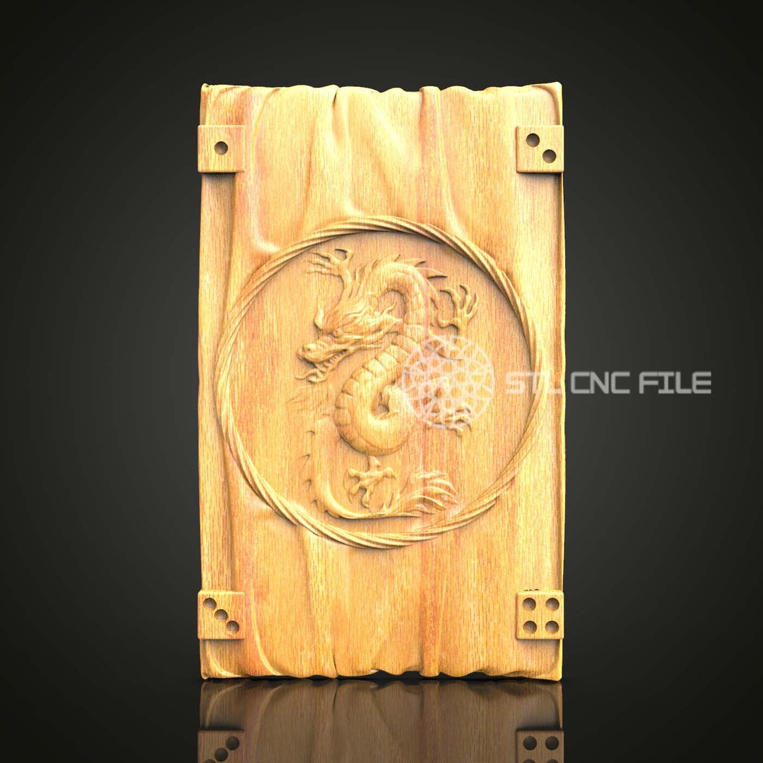 Oriental Dragon STL Model: CNC Router Engraving File, Wood Art Clock ...
