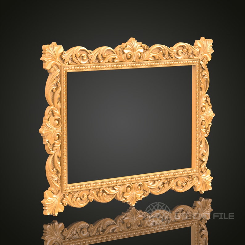 Ornate 3D Frame STL Model: CNC Router Engraver, Wood Art (digital File ...