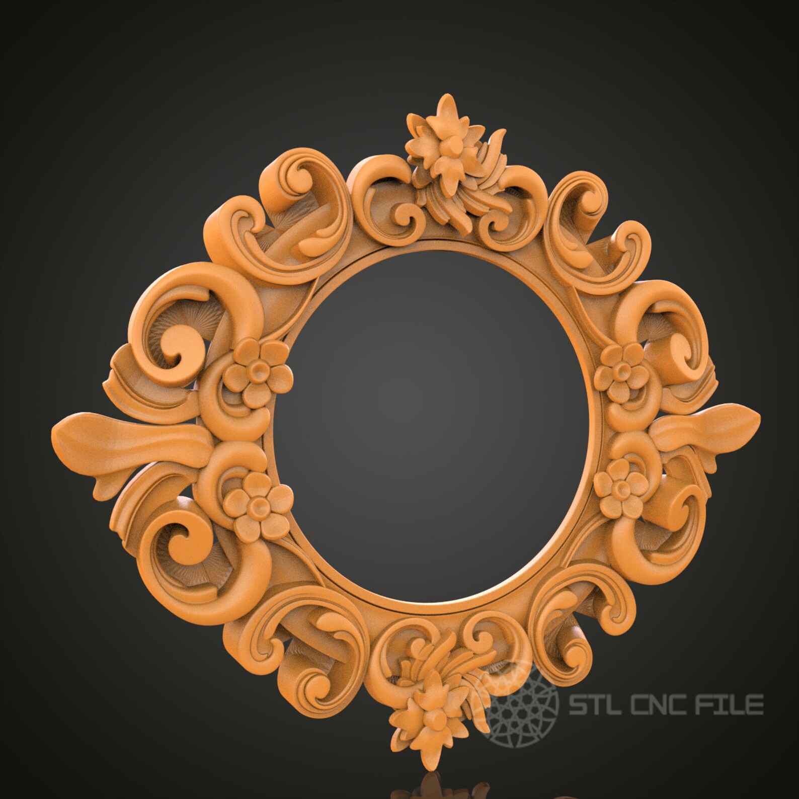 3D STL CNC Wood Carving Model - Intricate Frame Designs for Artcam ...