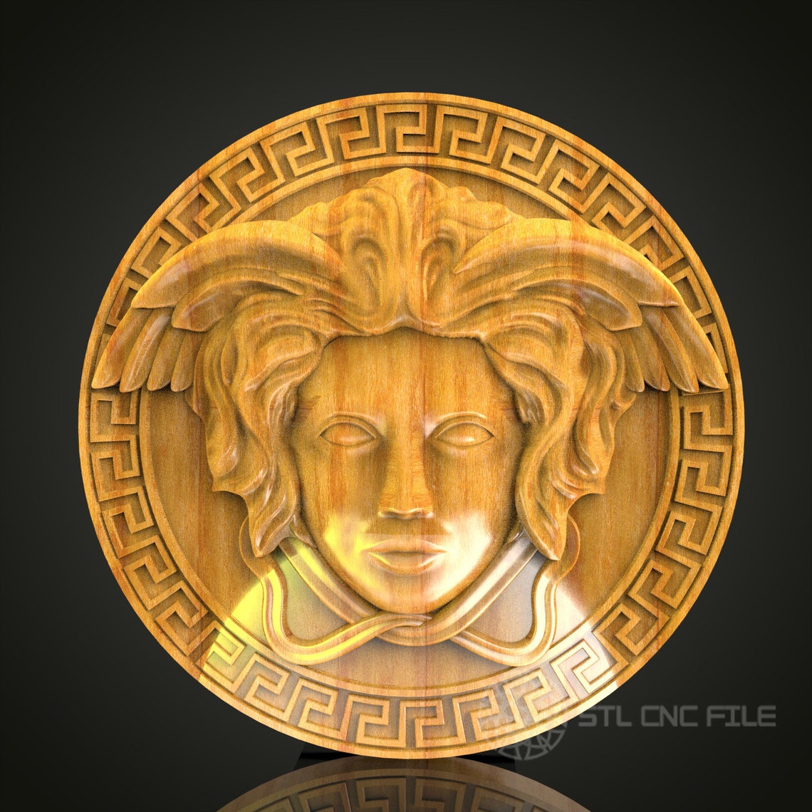 Grecian Angelic Medallion STL File: CNC Router Artcam & Aspire Design ...