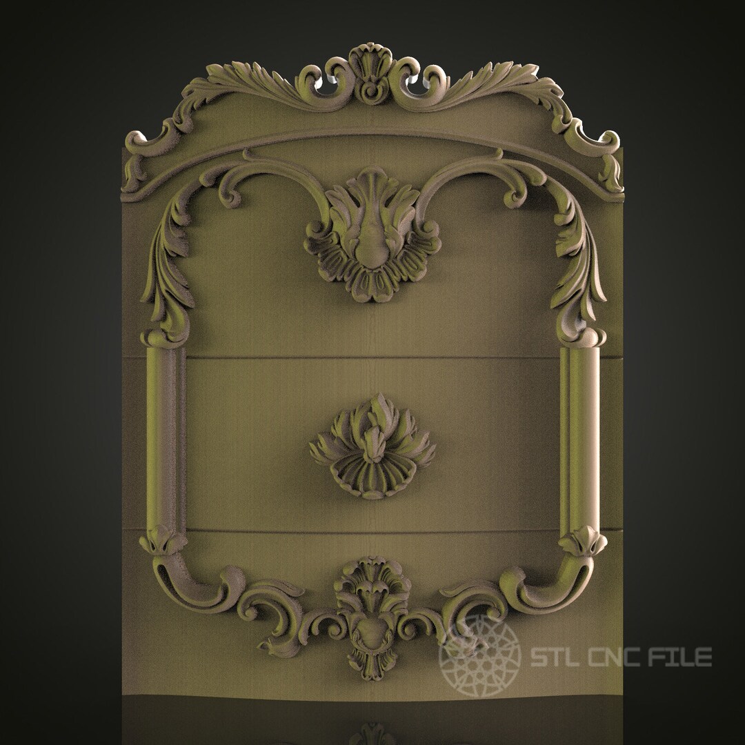 Ornate Decorative Panel for CNC and 3D Printing - STL File - Etsy