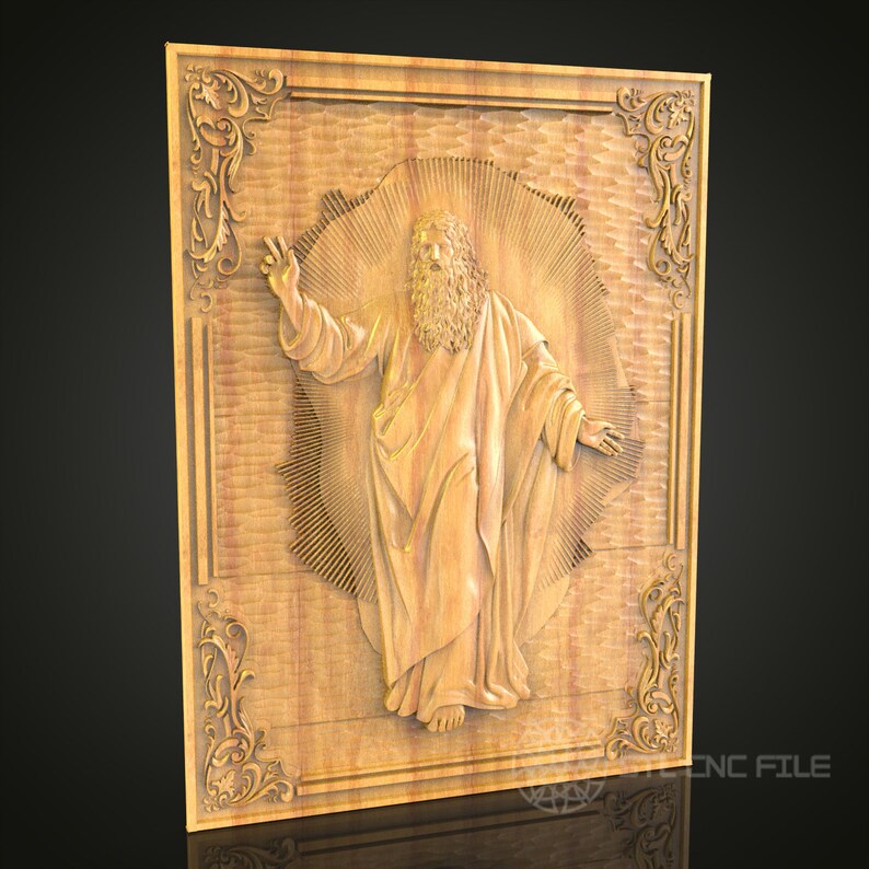Sacred Figure 3d Stl Model Cnc Router File For Religious Wood Carving Spiritual Art Panel Etsy