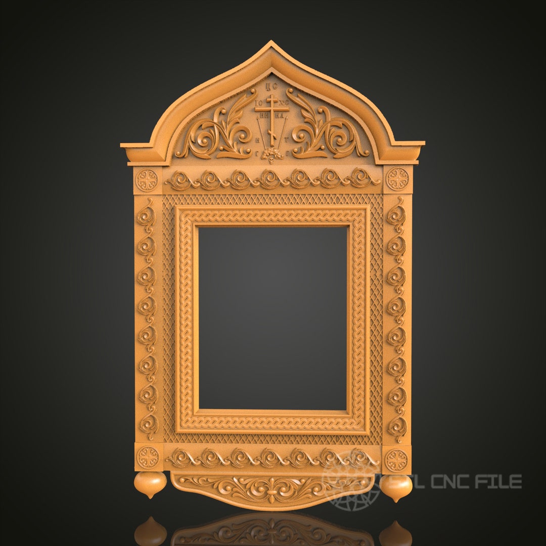 Gothic Ornate Decorative Frame STL Model for CNC Router Engraver, 3D ...
