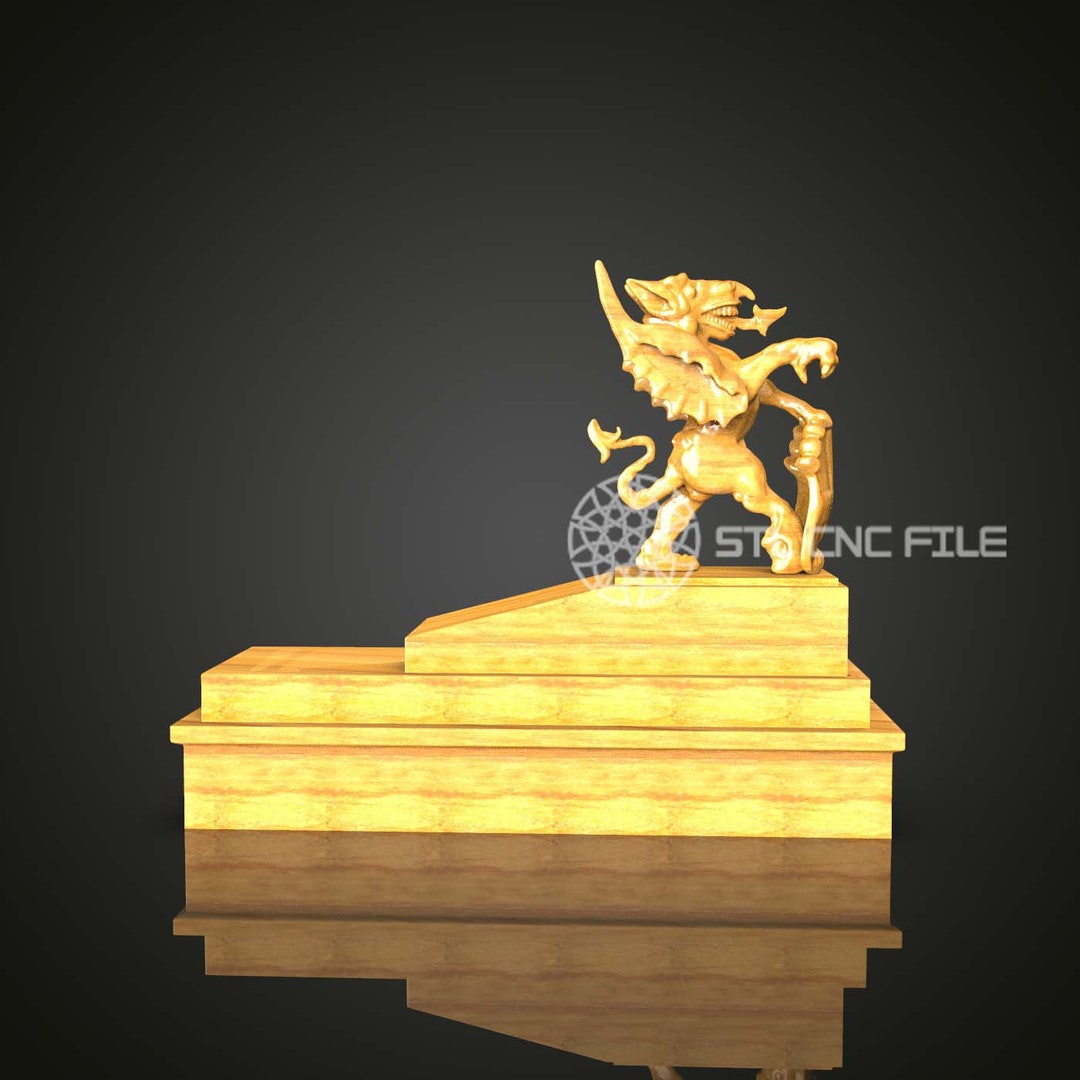 London Dragon Gargoyle STL Model - CNC Engraving File, Artcam/aspire ...
