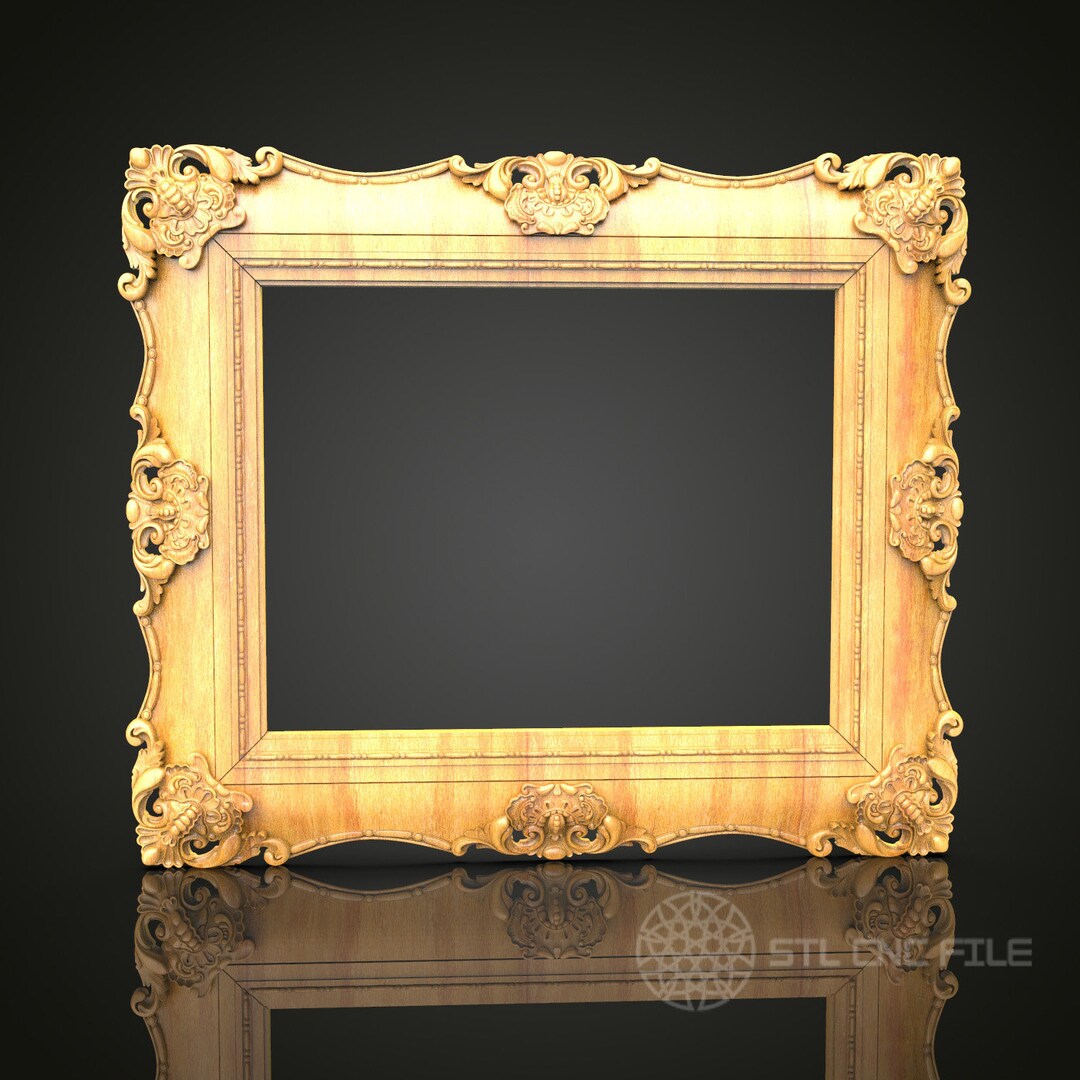 Elegant Rococo STL Model for CNC Routing - Perfect for Artcam, Aspire ...