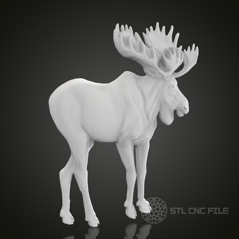 Majestic Moose 3D Relief Art for CNC Router, Artcam, Aspire, Wall Decor ...
