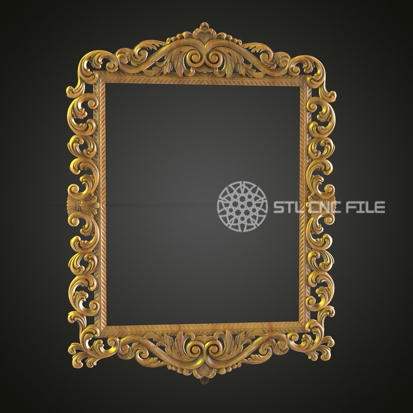 Luxurious Baroque Style Frame STL Model - Perfect for CNC Router Art ...