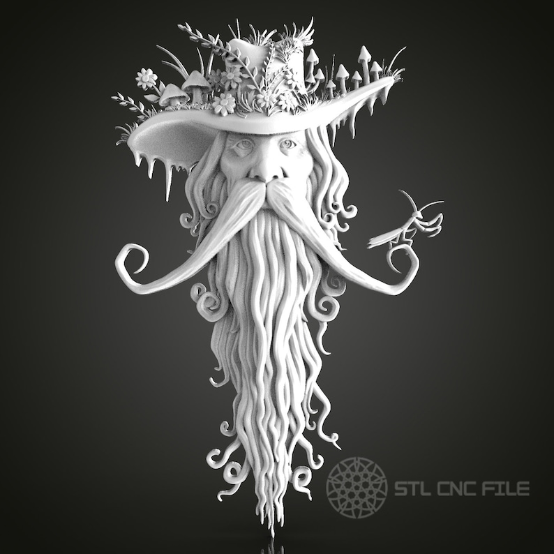 Enchanted Forest Spirit STL Model, CNC Engraving File, 3D Artcam Aspire ...