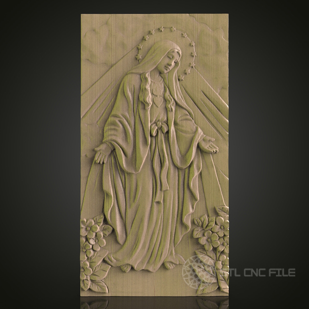 Intricate CNC Wood Carving STL Model - 3D Printer & CNC Router Engraver ...