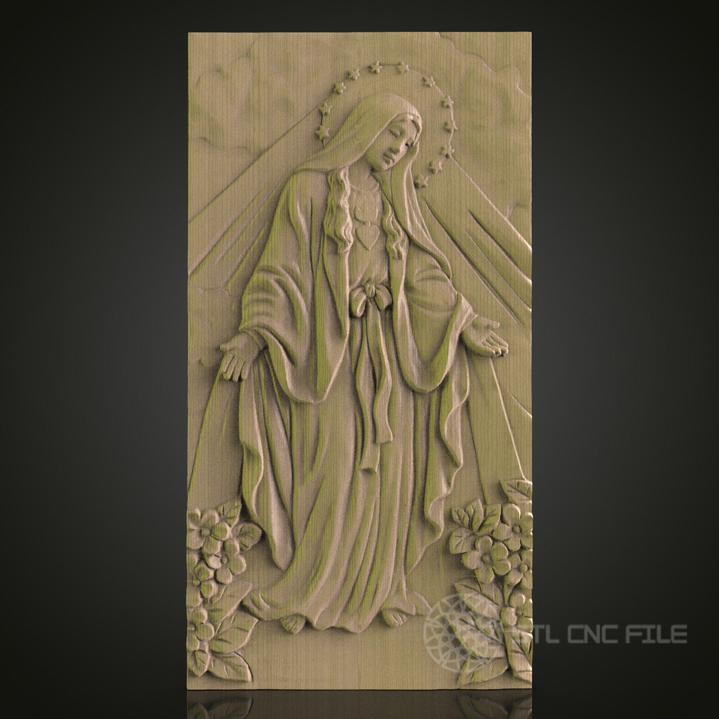 Intricate CNC Wood Carving STL Model - 3D Printer & CNC Router Engraver ...