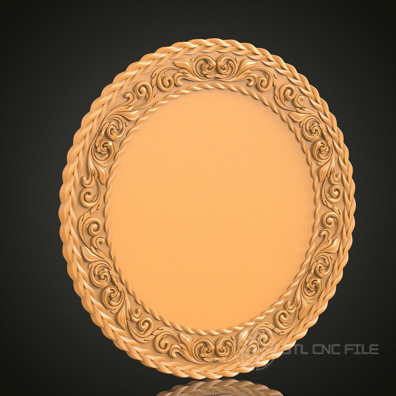 Ornate Baroque Plate Frame STL Model Perfect for CNC Routing and 3D ...