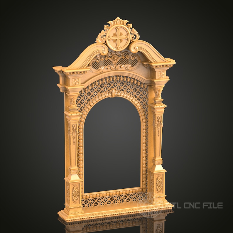 Baroque Arch 3D Frame STL Model for CNC Router, Artcam Aspire CNC Files ...