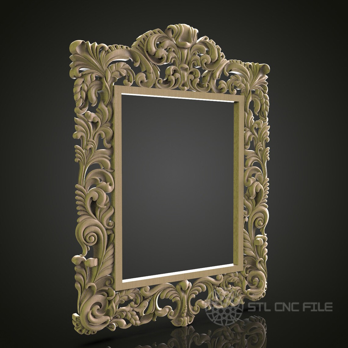 Intricate Ornate Rectangular Frame for CNC and 3D Printing - STL File ...