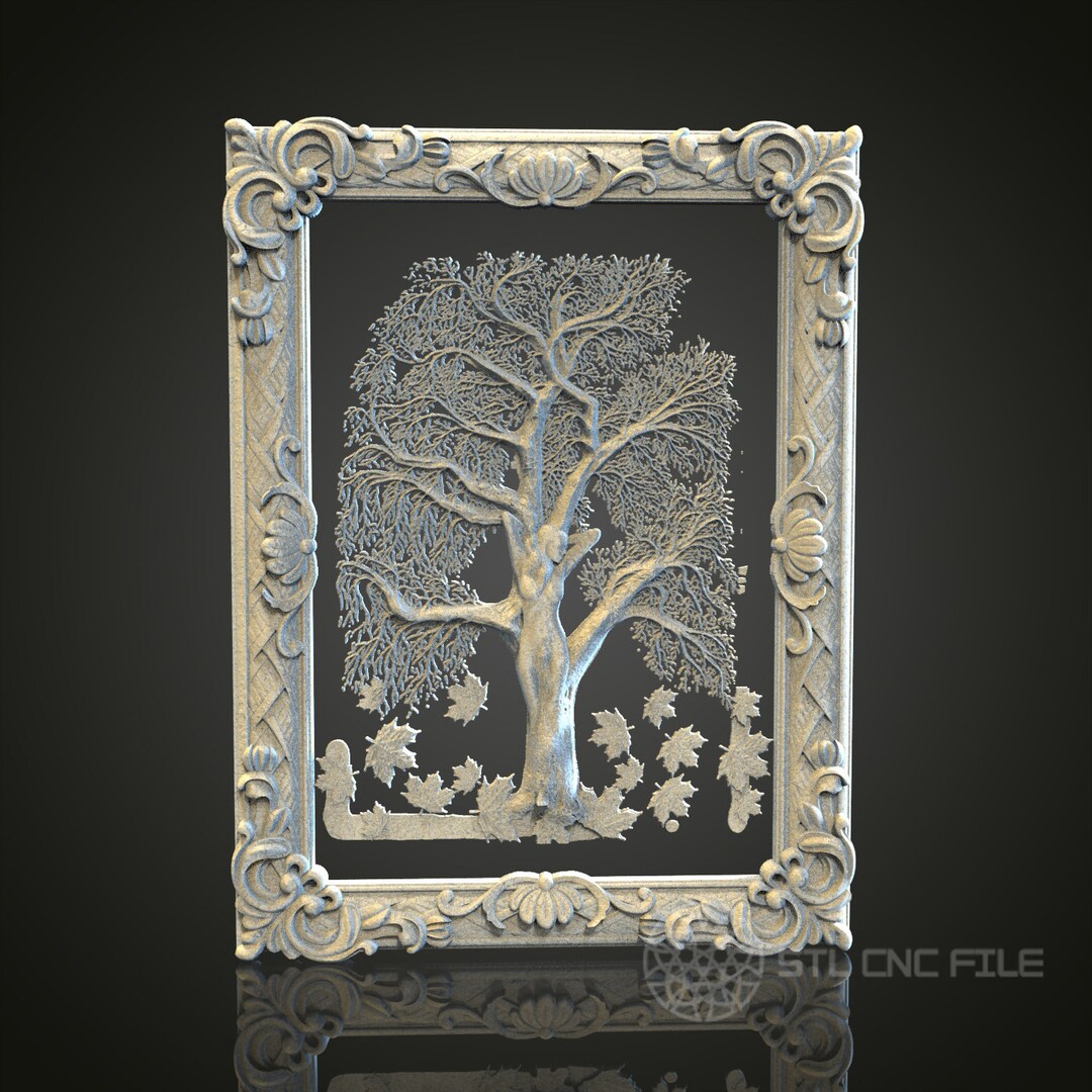 Ornate Tree of Life 3D STL File, CNC Router Engraving, Artcam Aspire ...