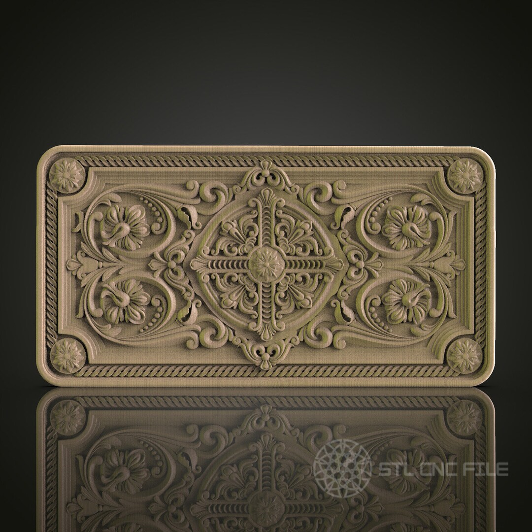 Ornate 3D Decorative Panel STL Model for CNC and 3D Printing - Etsy