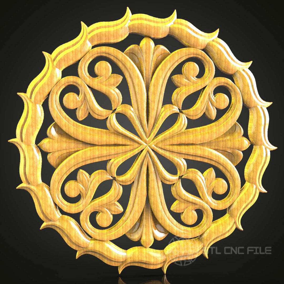 Floral Symphony CNC Wood Panel, STL Model, Elegant Decorative Wall Art ...