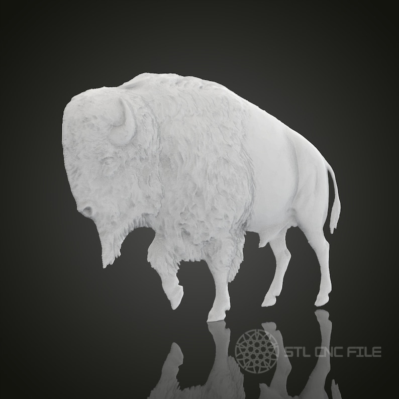 Majestic Buffalo STL Model: CNC Router & 3D Printer File (digital ...