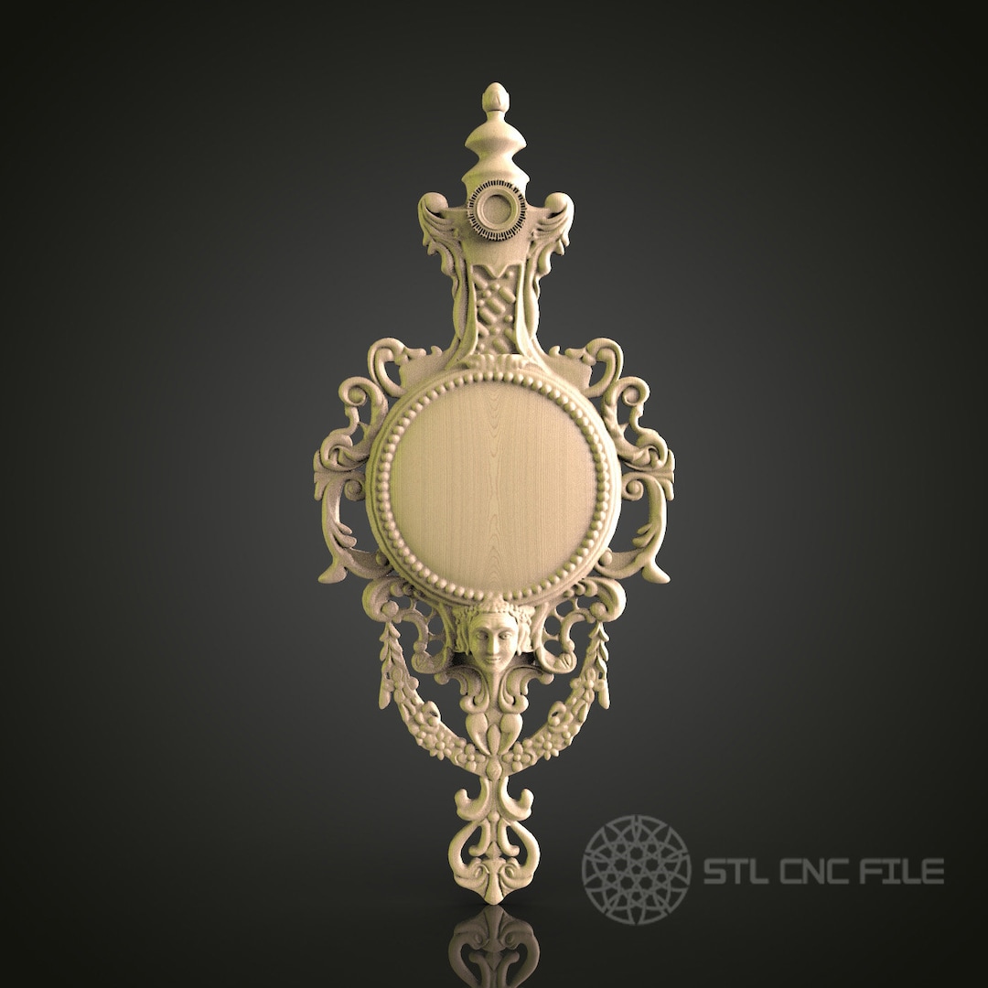 Gothic Mirror Frame 3D Model STL File, Ornate Mirror With Skull Motif ...