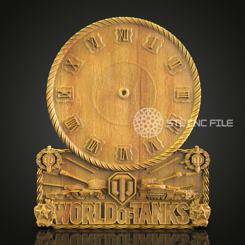 Military-inspired 3D STL Clock Model - CNC Files for Tank Enthusiasts ...
