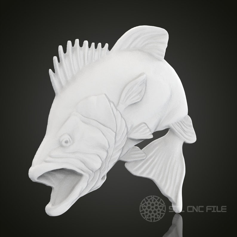 Realistic Fish STL Model for CNC Router Engraver Artcam & Aspire ...