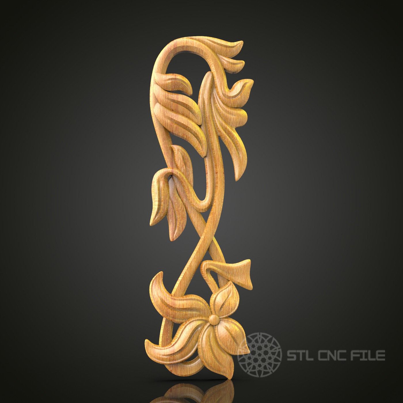 Art Nouveau Floral CNC Router STL Model: Artcam & Aspire Compatible - Etsy