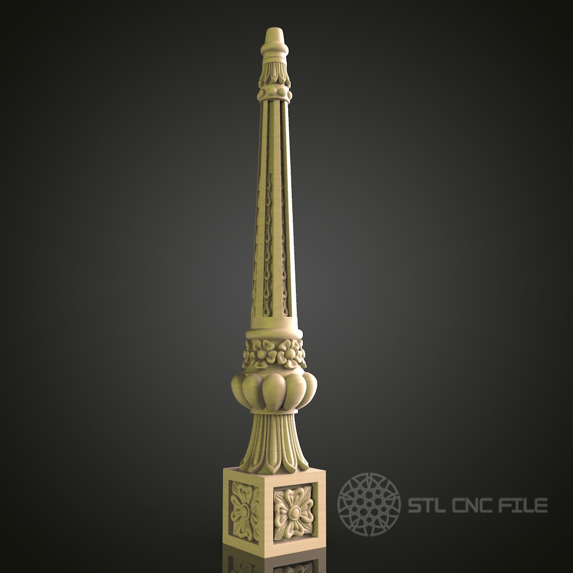 Ornate Architectural Column 3D Model STL File, Classical Pillar Design ...