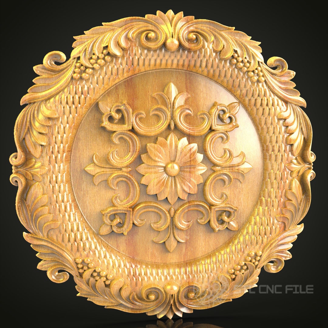 Elegant Baroque Frame STL Model: CNC Router Engraver Design - Etsy