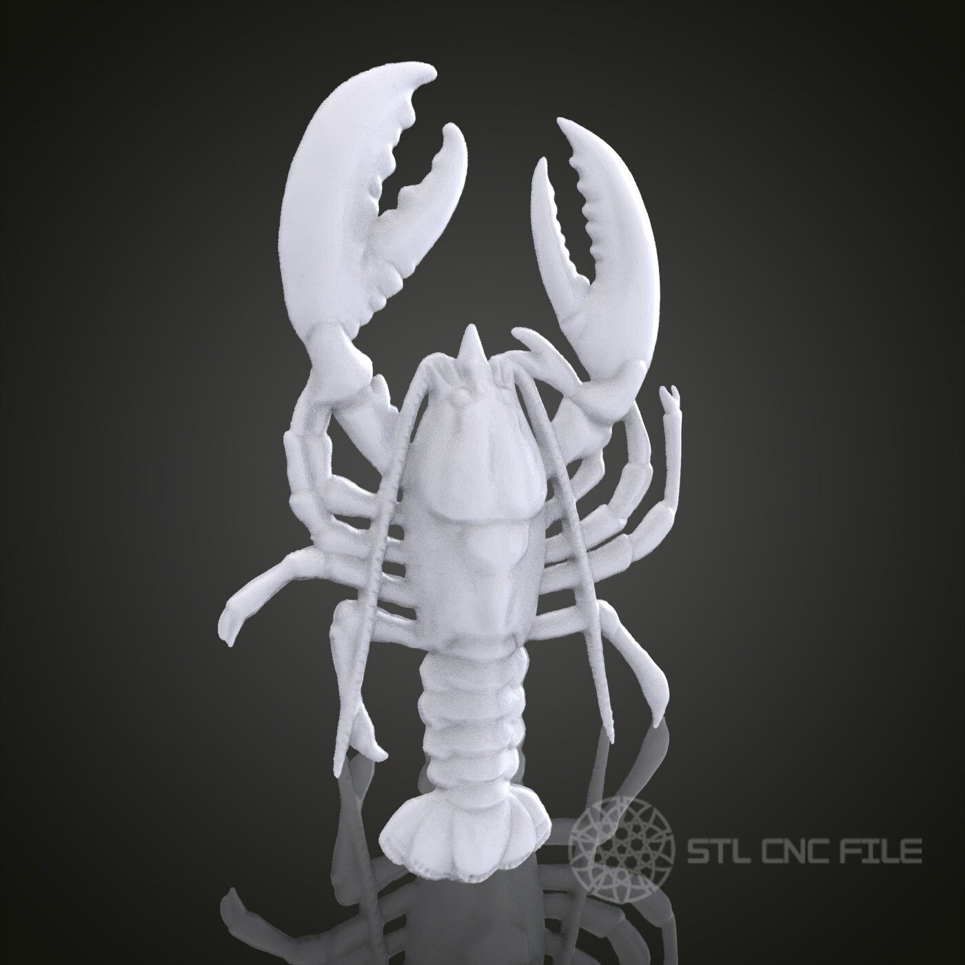 Detailed Lobster STL Model for CNC Router Engraver Artcam & Aspire ...