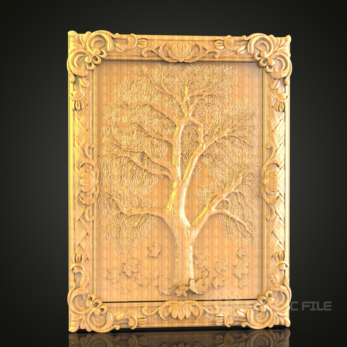 Tree of Life 3D STL Model - CNC Router File for Nature Inspired Wood ...