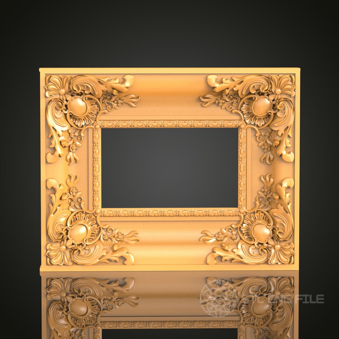 Intricate 3D Frame STL Model for CNC Router Engraver | Artcam, Aspire ...