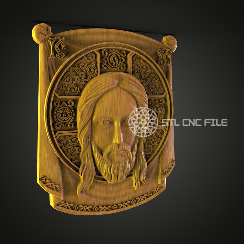 Medieval Christ Icon CNC STL File - 3D Printable Religious Plaque for ...