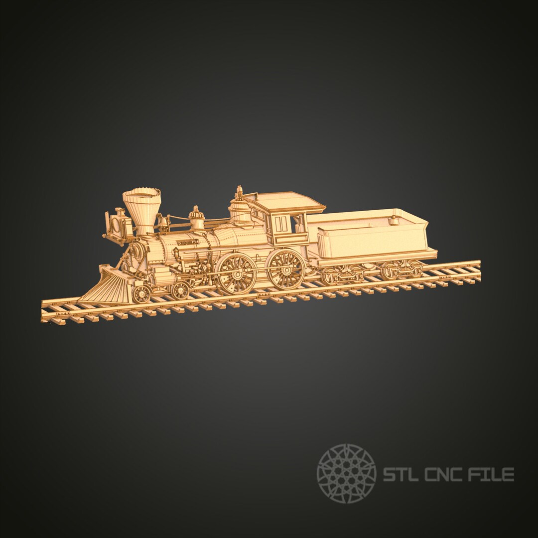 Vintage Train 3D STL Model: CNC Router & 3D Printer File (PDF) - Etsy ...