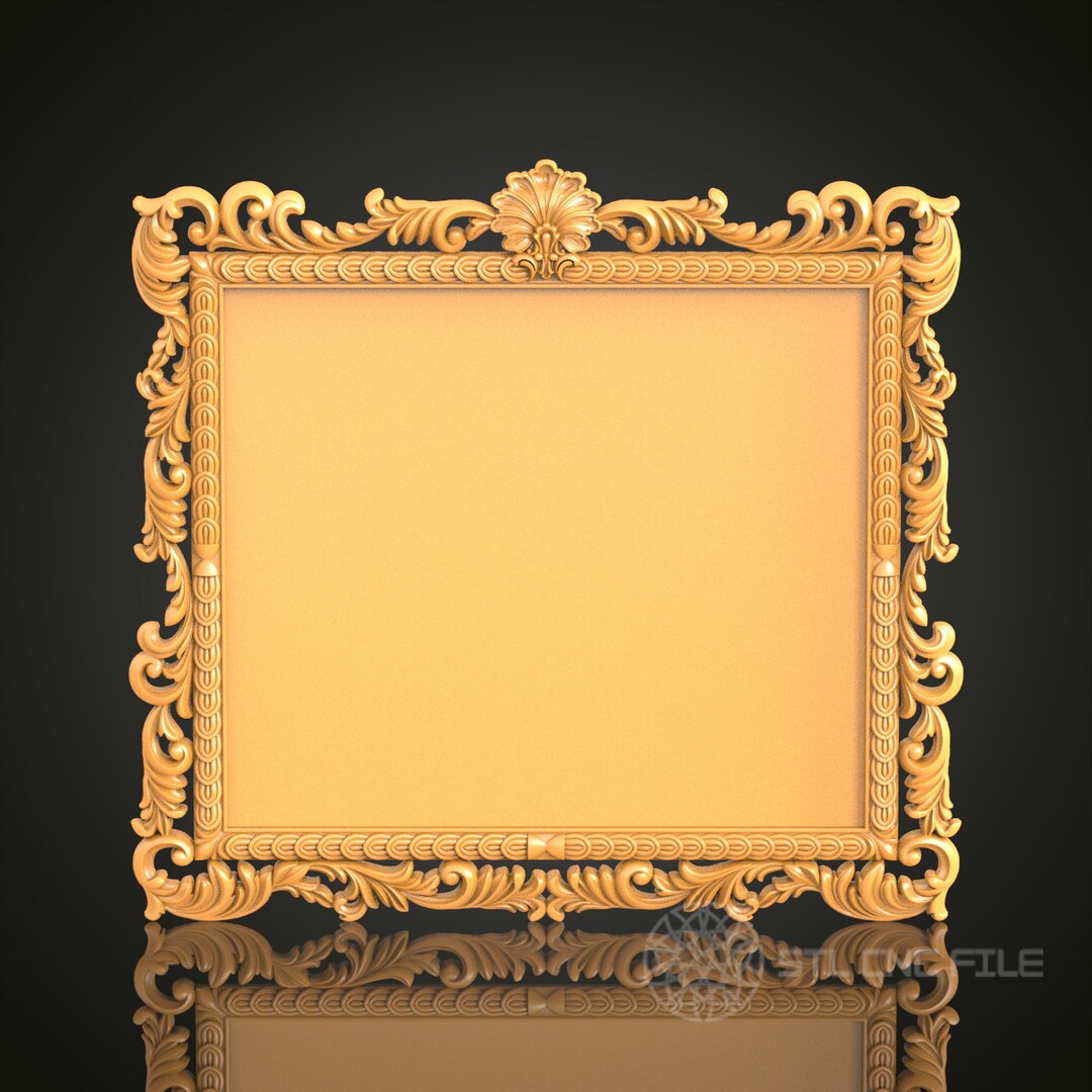 Baroque Ornate Frame 3D STL Model: CNC Router, 3D Printer (digital File ...